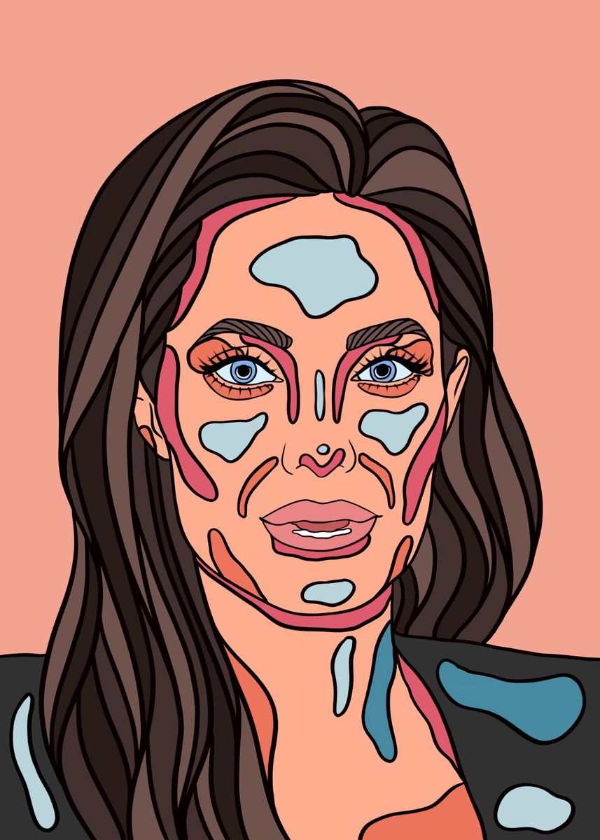'Angelina Jolie' Poster by sekarayu | Displate