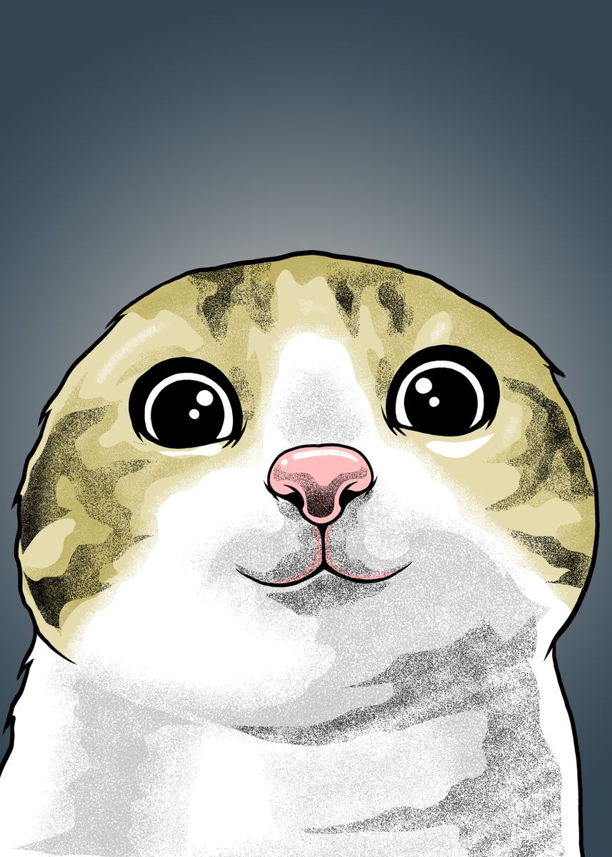 'Smile Cat Meme' Poster, picture, metal print, paint by Mikhaila Poster ...