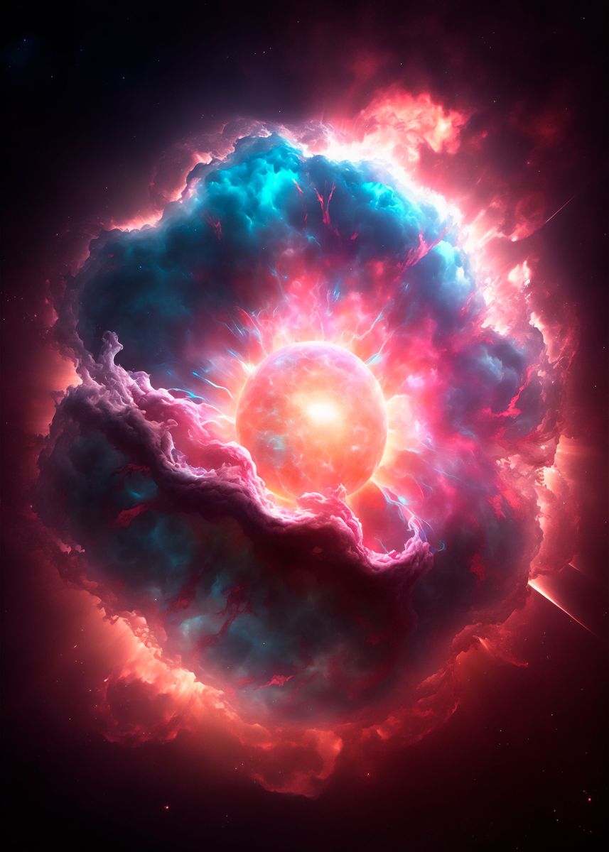 'Supernova Explosion' Poster, picture, metal print, paint by ...