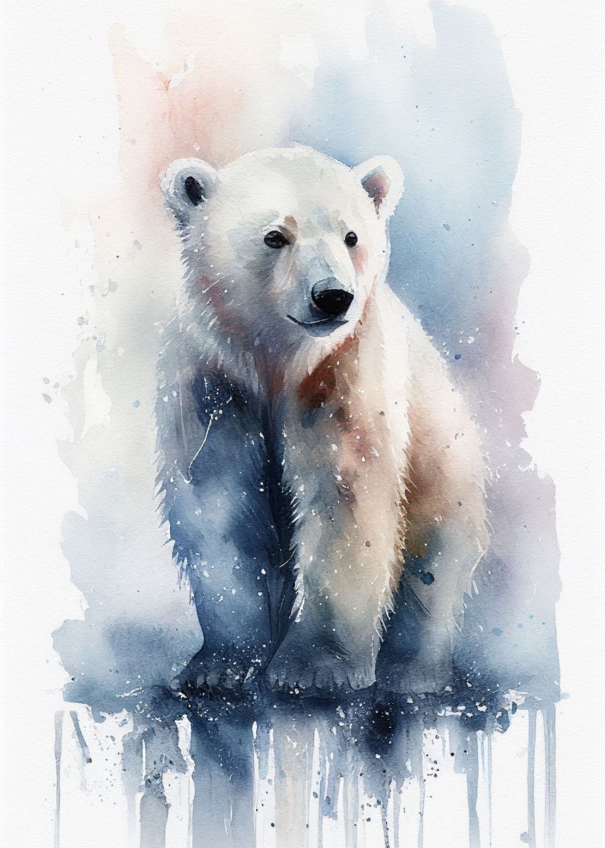 Polar Bear Watercolor