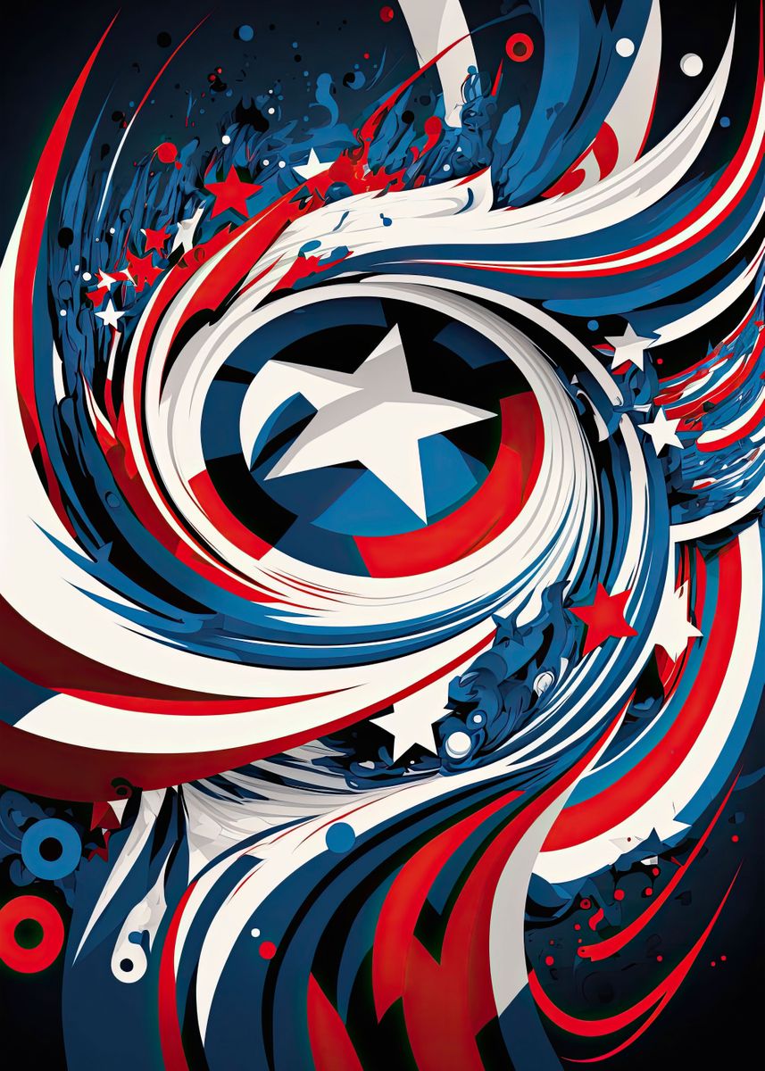 'Abstract America' Poster, picture, metal print, paint by murtzart ...