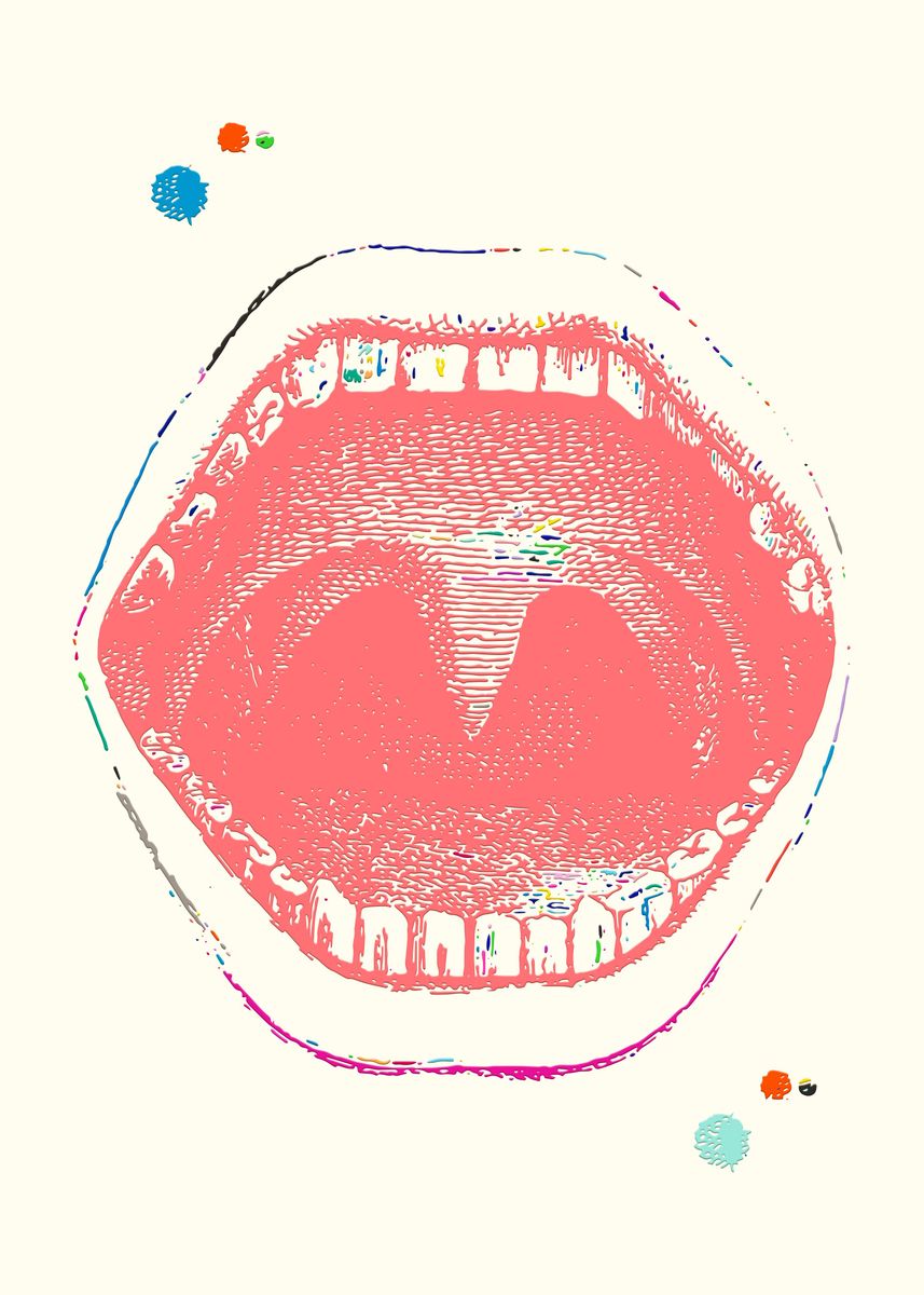 'Mouth anatomy' Poster, picture, metal print, paint by Dutton Jerrell ...