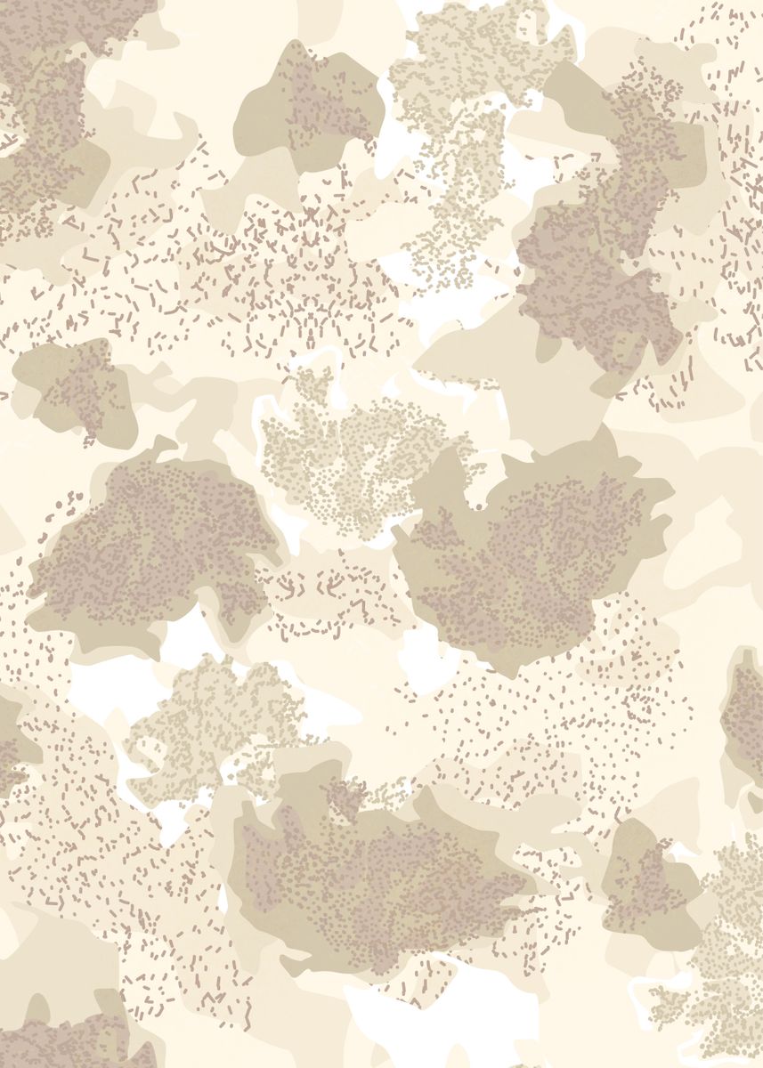 'Cream Moss Camo Pattern' Poster, picture, metal print, paint by Miriam ...