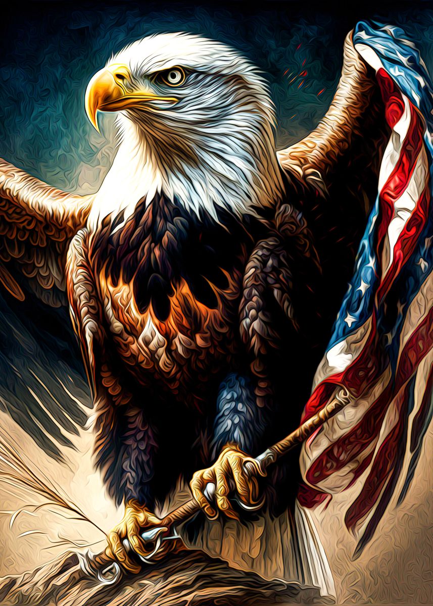 'Eagle' Poster, picture, metal print, paint by Bioen King | Displate