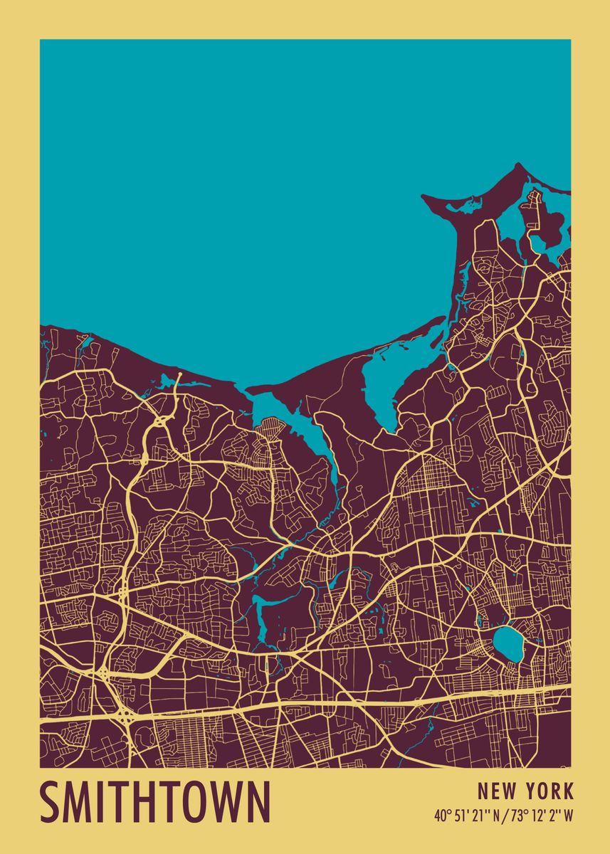 'Smithtown' Poster, picture, metal print, paint by Miracle Studio ...