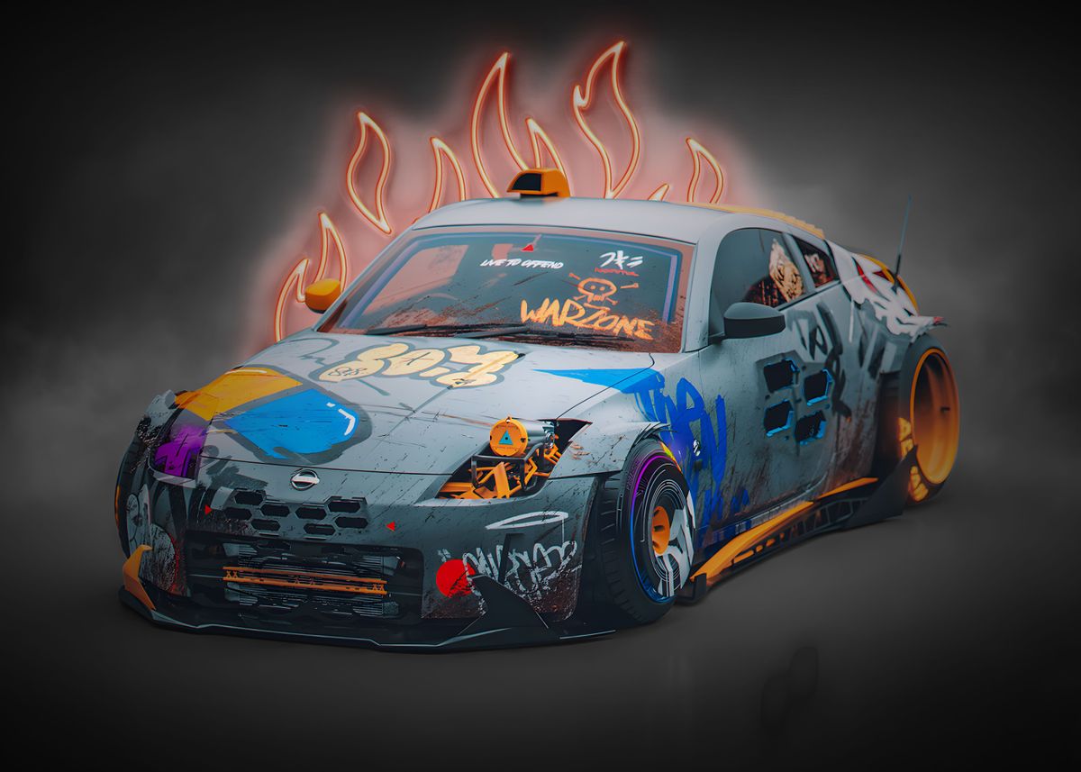 'Anime Cars Nissan' Poster by Reality Art | Displate