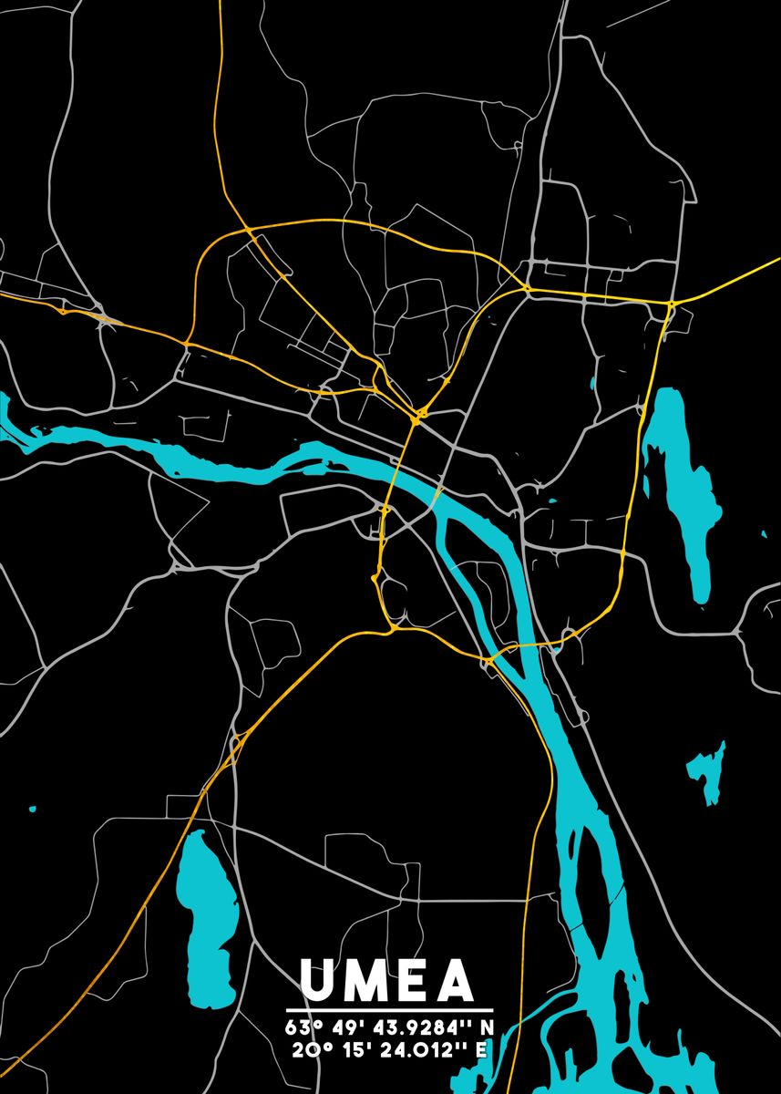 'Umea Sweden' Poster, picture, metal print, paint by Clayborne Frank ...