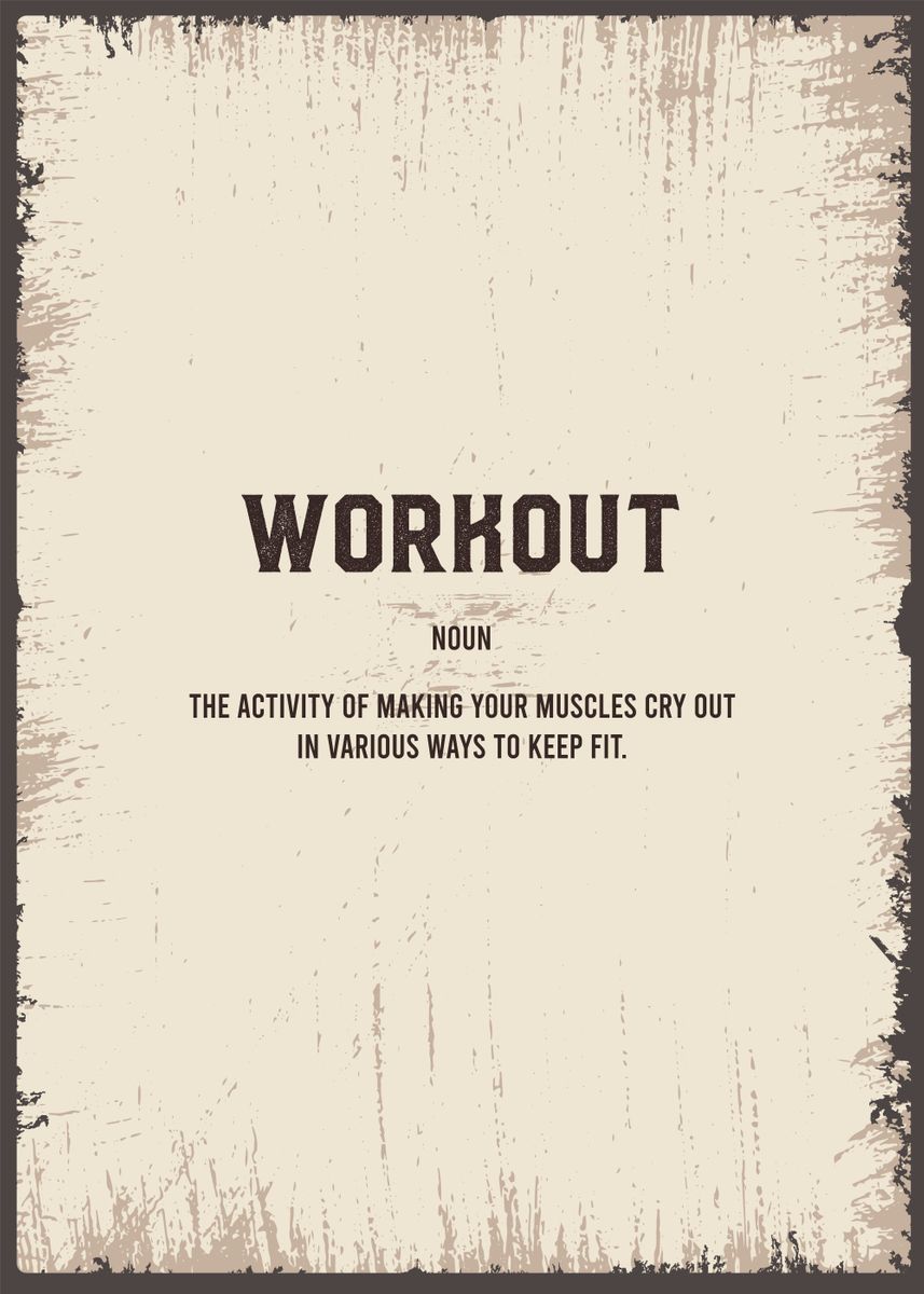 'workout' Poster, picture, metal print, paint by Trending Awesome ...