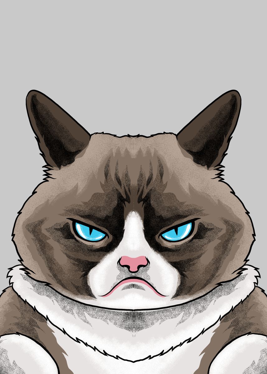 'Cat Meme' Poster, picture, metal print, paint by Adam Project | Displate