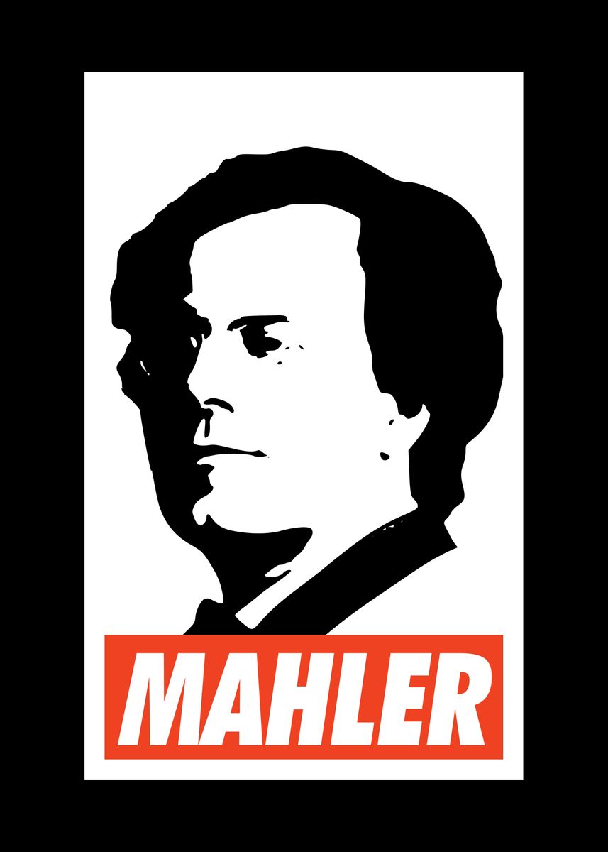 'Gustaf Mahler' Poster, picture, metal print, paint by Filip Hellman ...