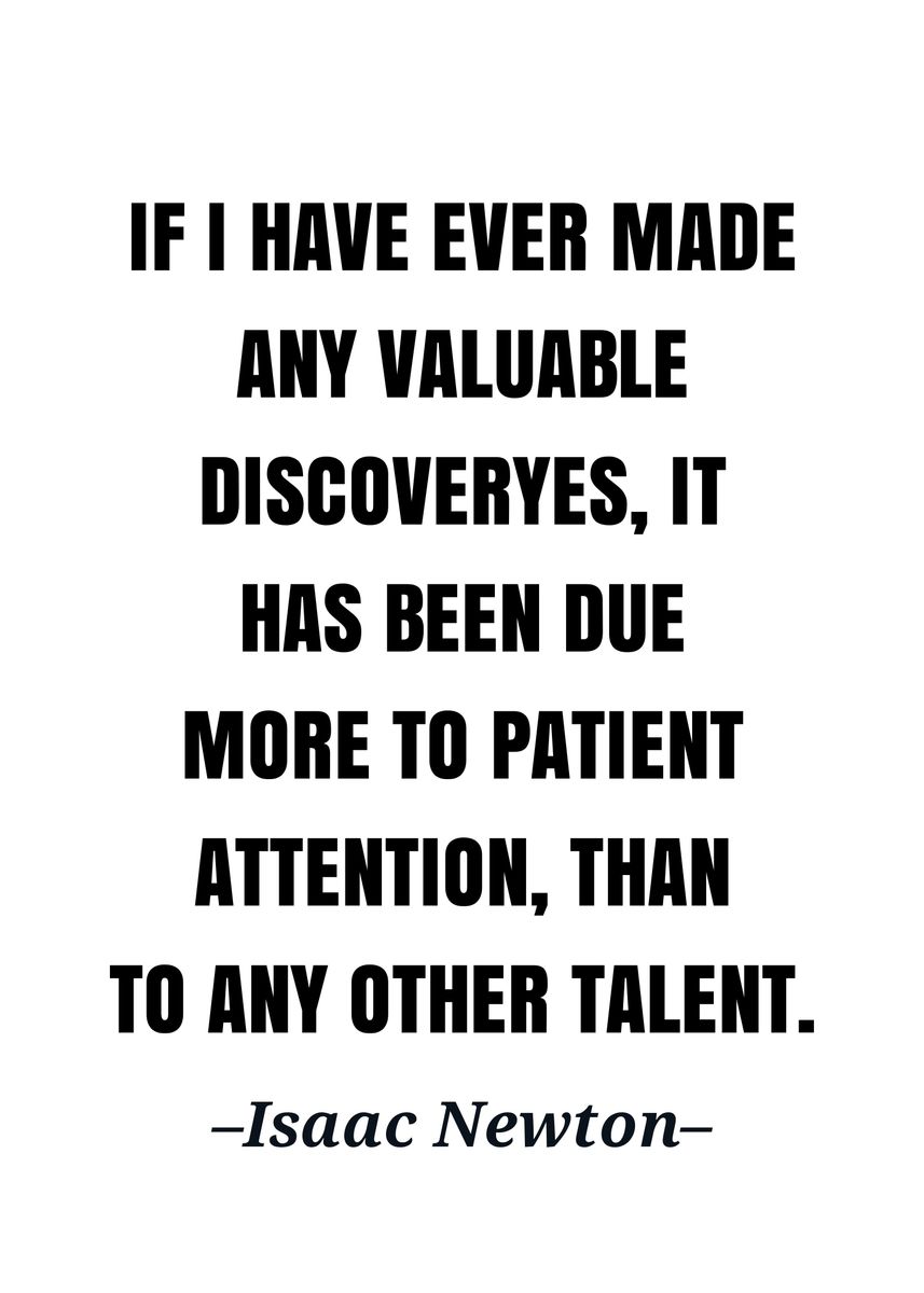 'Isaac Newton quote' Poster, picture, metal print, paint by Gembull Art ...