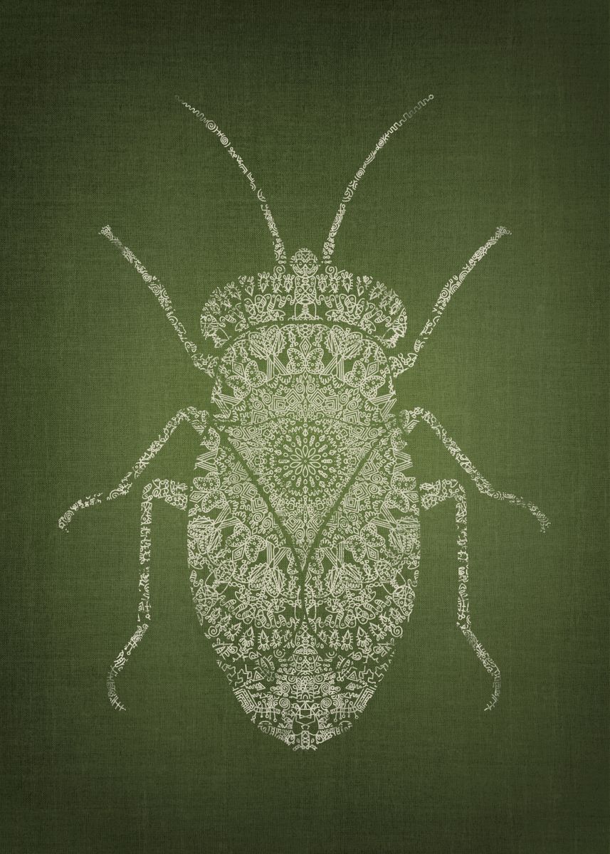 'Evergreen Beetle' Poster, picture, metal print, paint by Ema Paraschiv ...