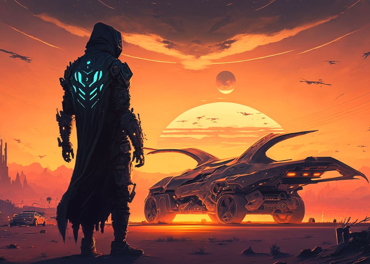 ' Cyber Reaper at Space' Poster by Nehar Harpreet | Displate