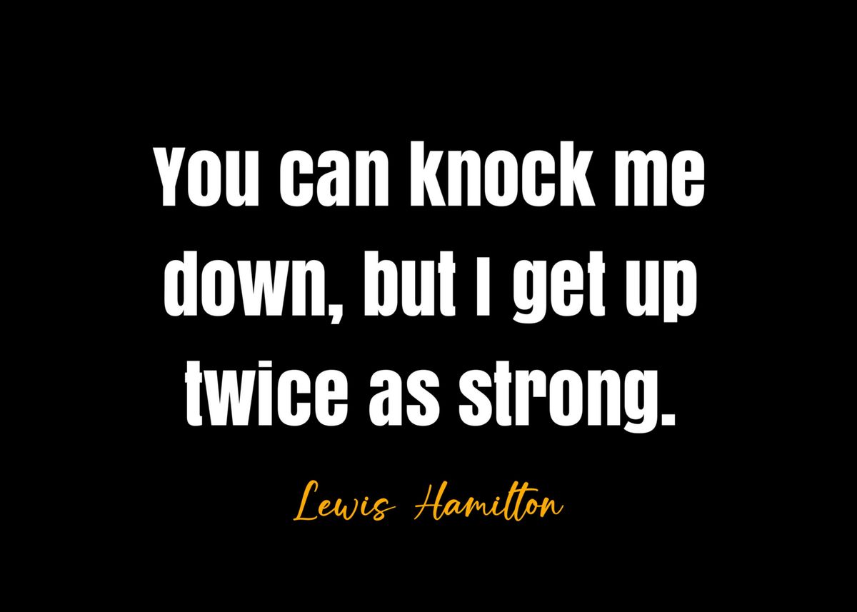 'Lewis Hamilton Quote ' Poster by Wawong | Displate