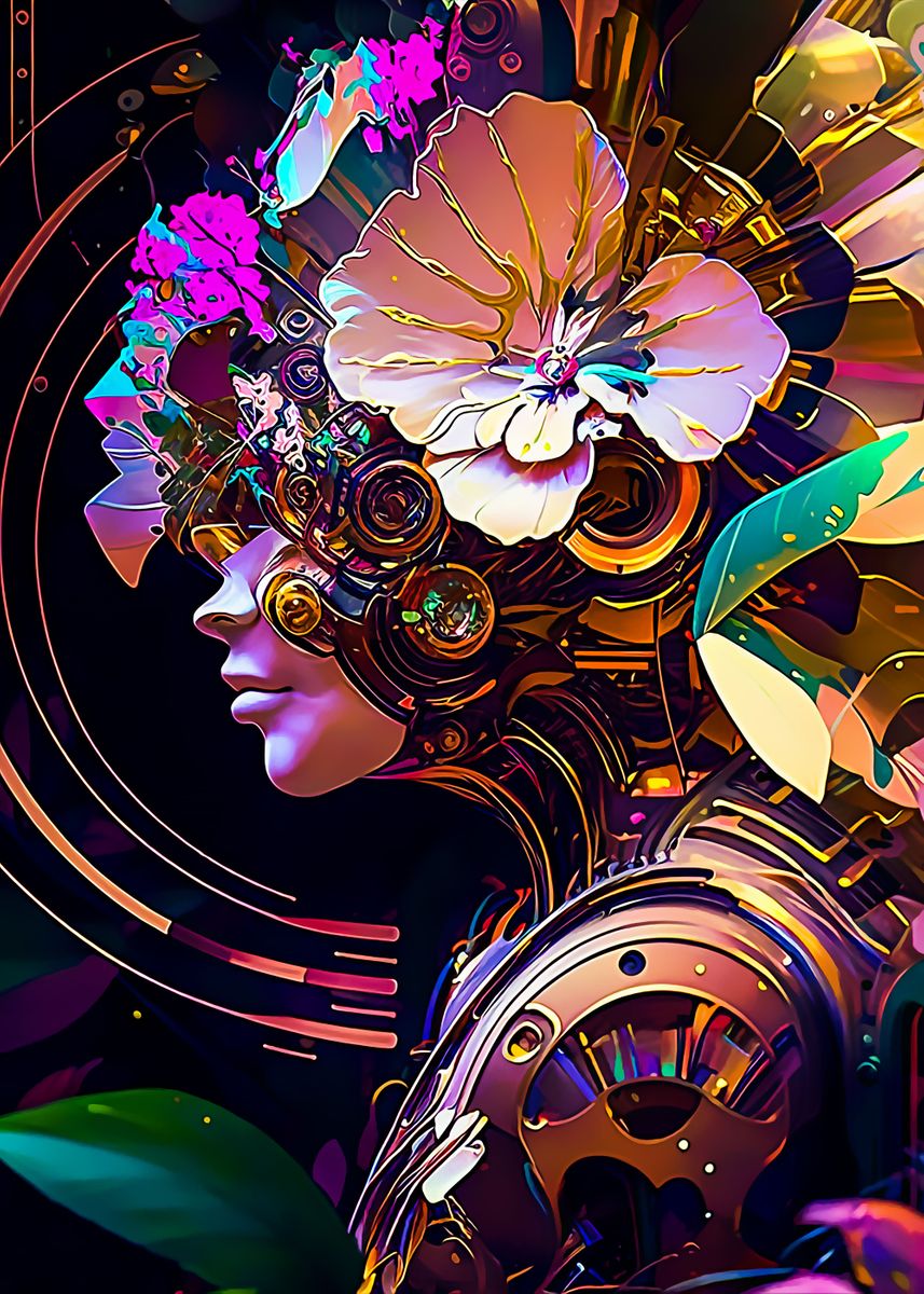 'Fantasy Face' Poster, picture, metal print, paint by culinal dual ...