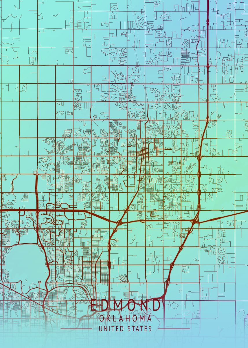 'Edmond Oklahoma USA City M' Poster by Gigi Bgm | Displate