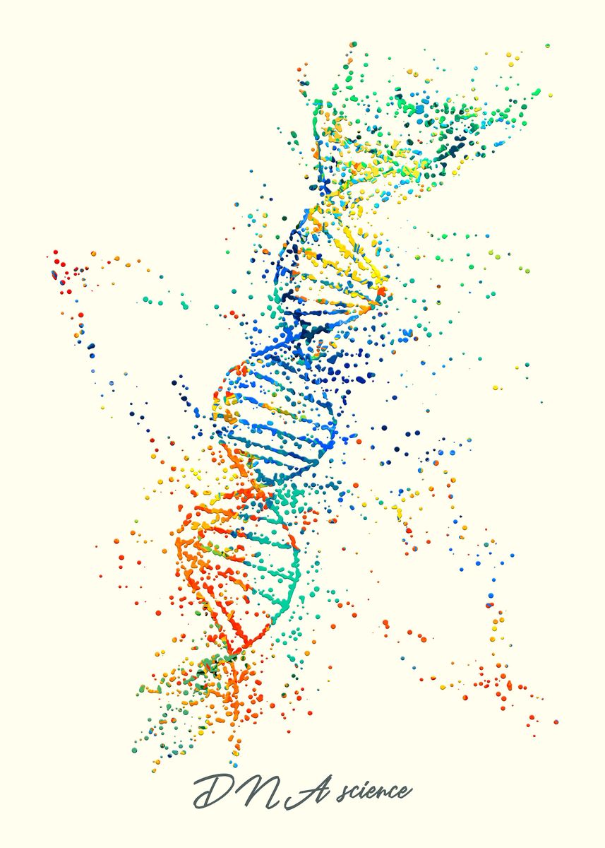 'DNA science' Poster, picture, metal print, paint by Vincent Vorce ...