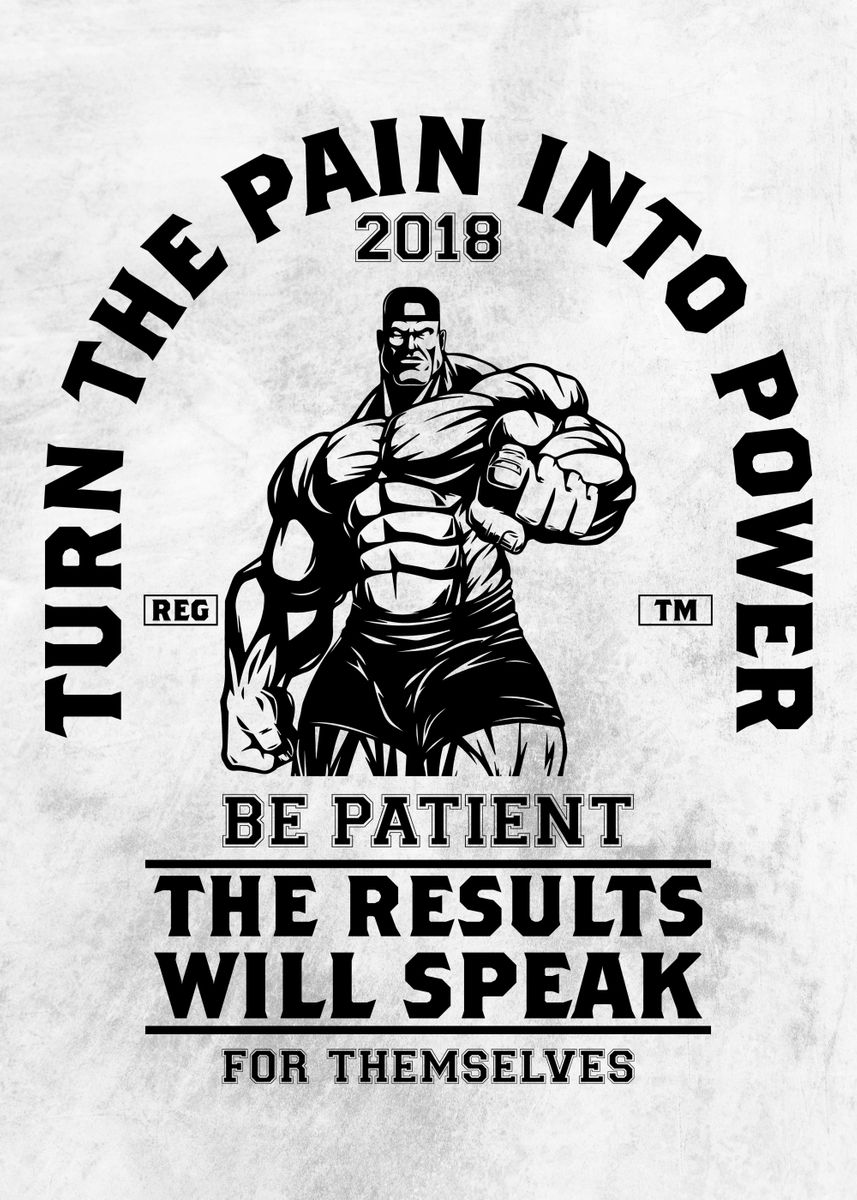 'Turn The Pain Into Power' Poster, picture, metal print, paint by crbn ...