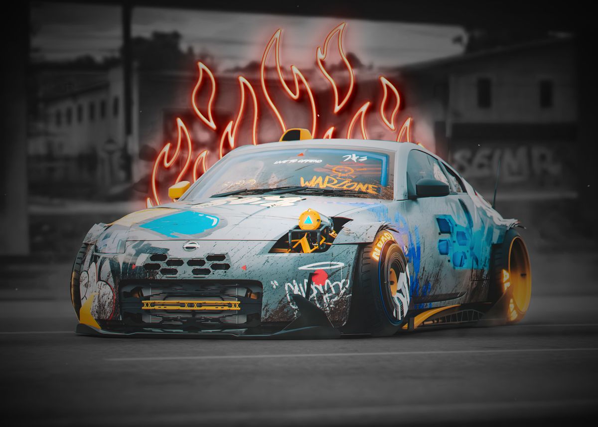 'Anime Cars Nissan' Poster by Reality Art | Displate