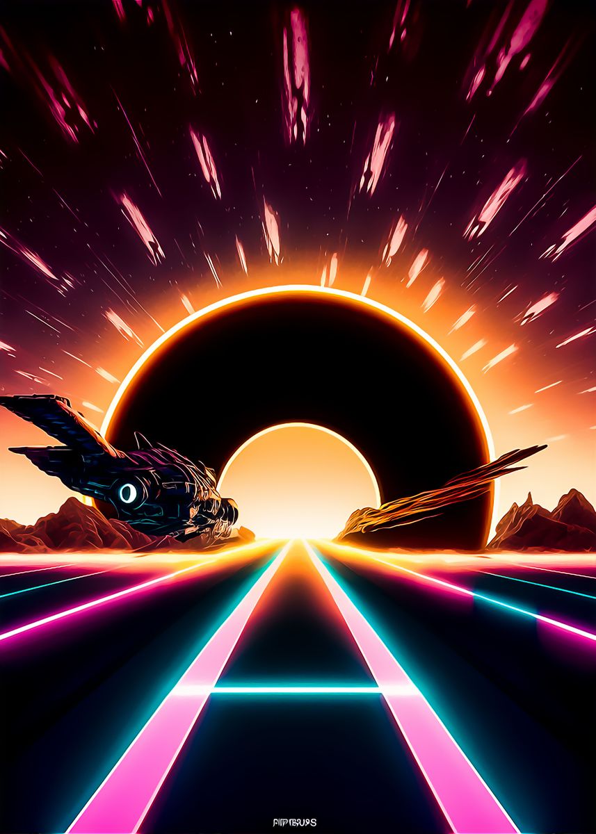 'Neon Street' Poster, picture, metal print, paint by Antoni Acker ...