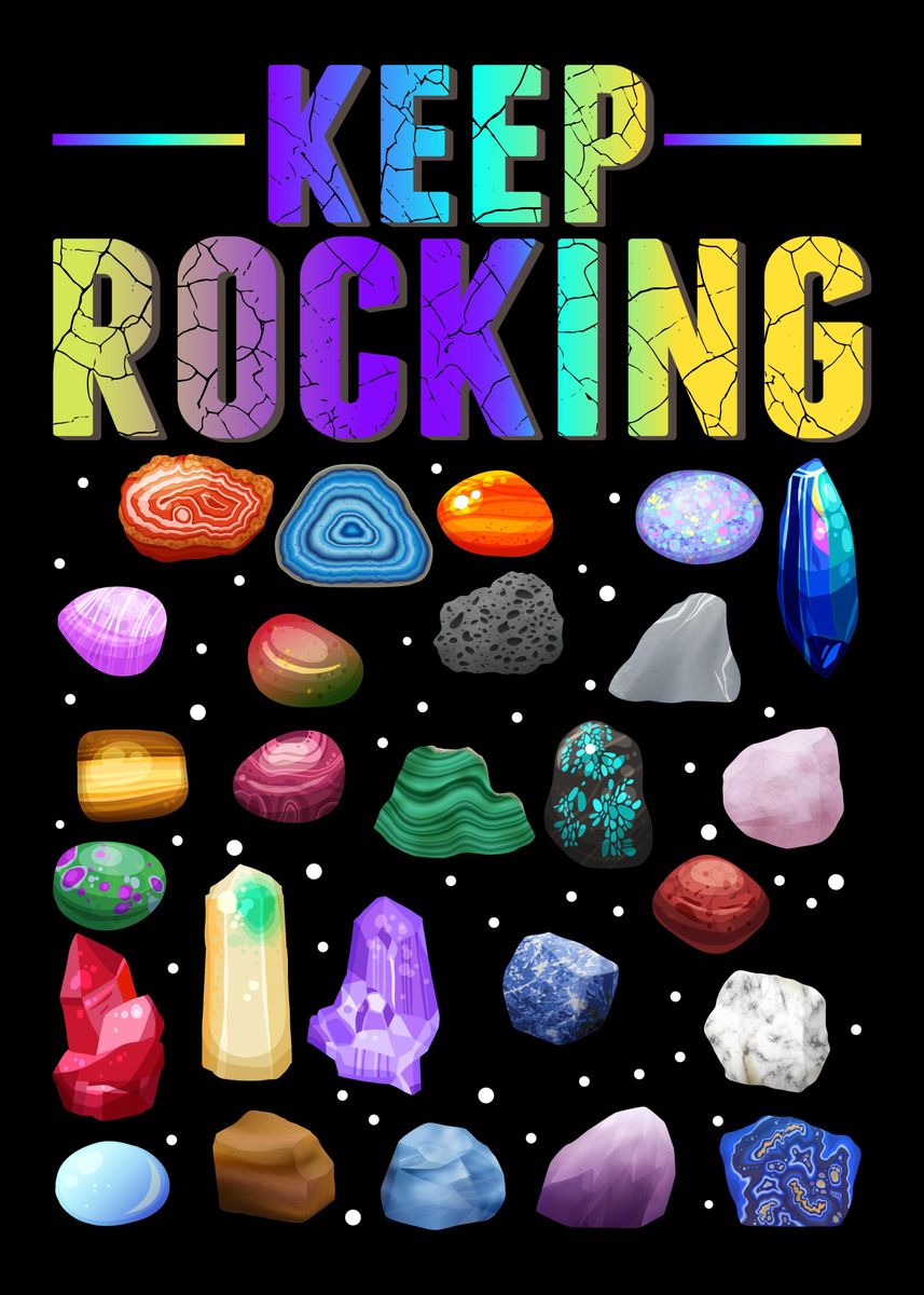 'Mineral Rock Collecting' Poster, picture, metal print, paint by ...