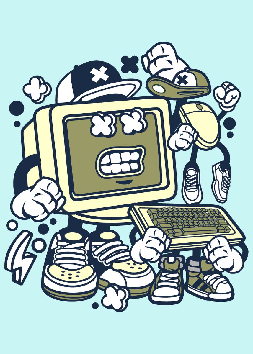 'Cartoon Illustration 320' Poster by Aloke Design | Displate