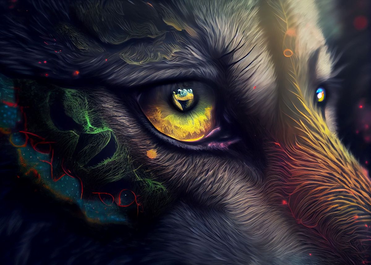 'Eye of the wolf' Poster by Below Horizon | Displate