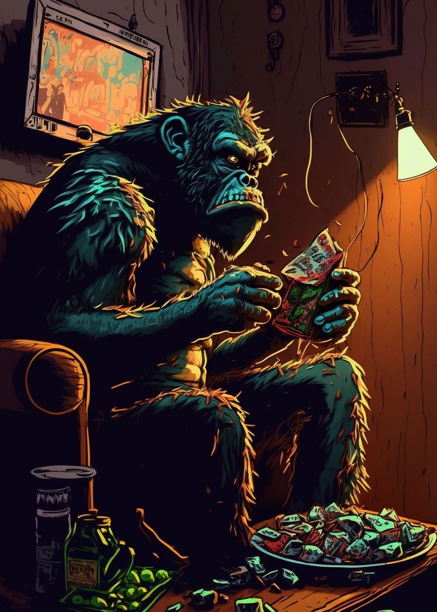 'Apy The Monster' Poster, picture, metal print, paint by BrArts | Displate