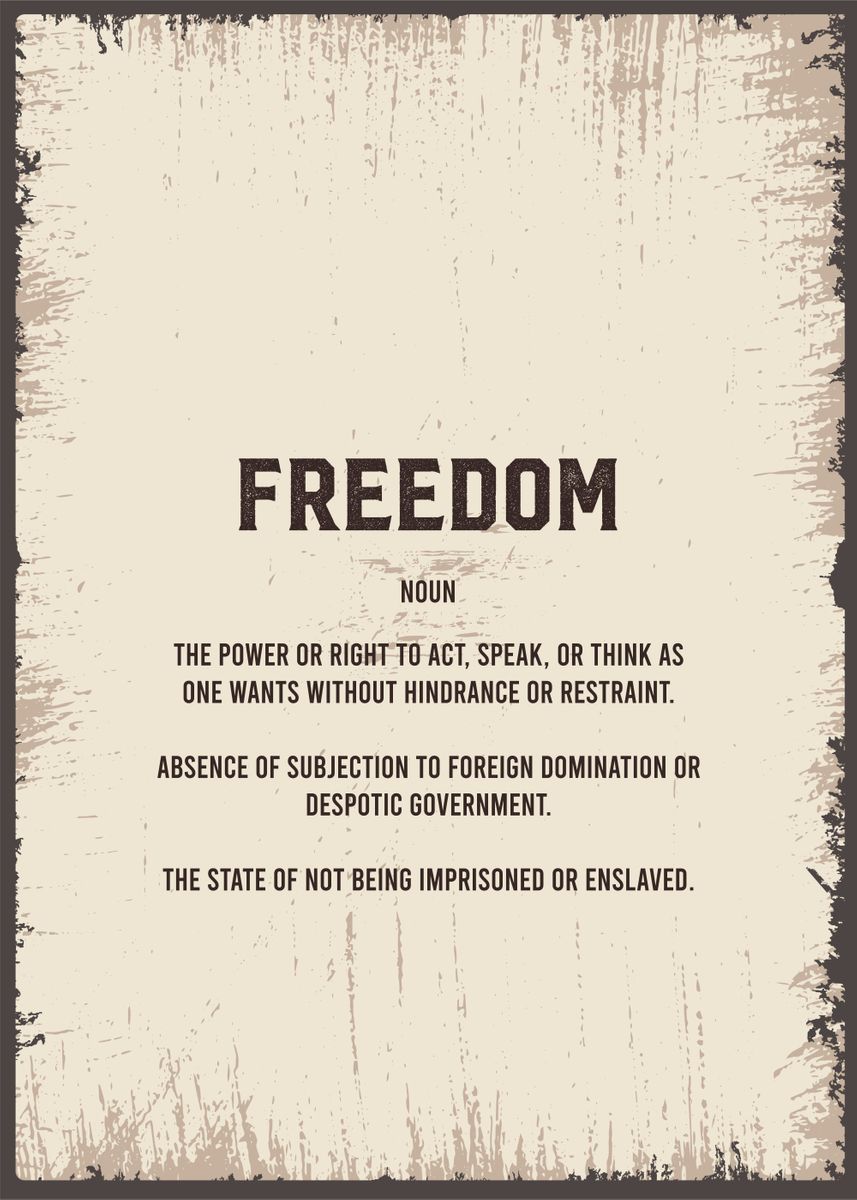 'freedom' Poster, picture, metal print, paint by Trending Displate ...