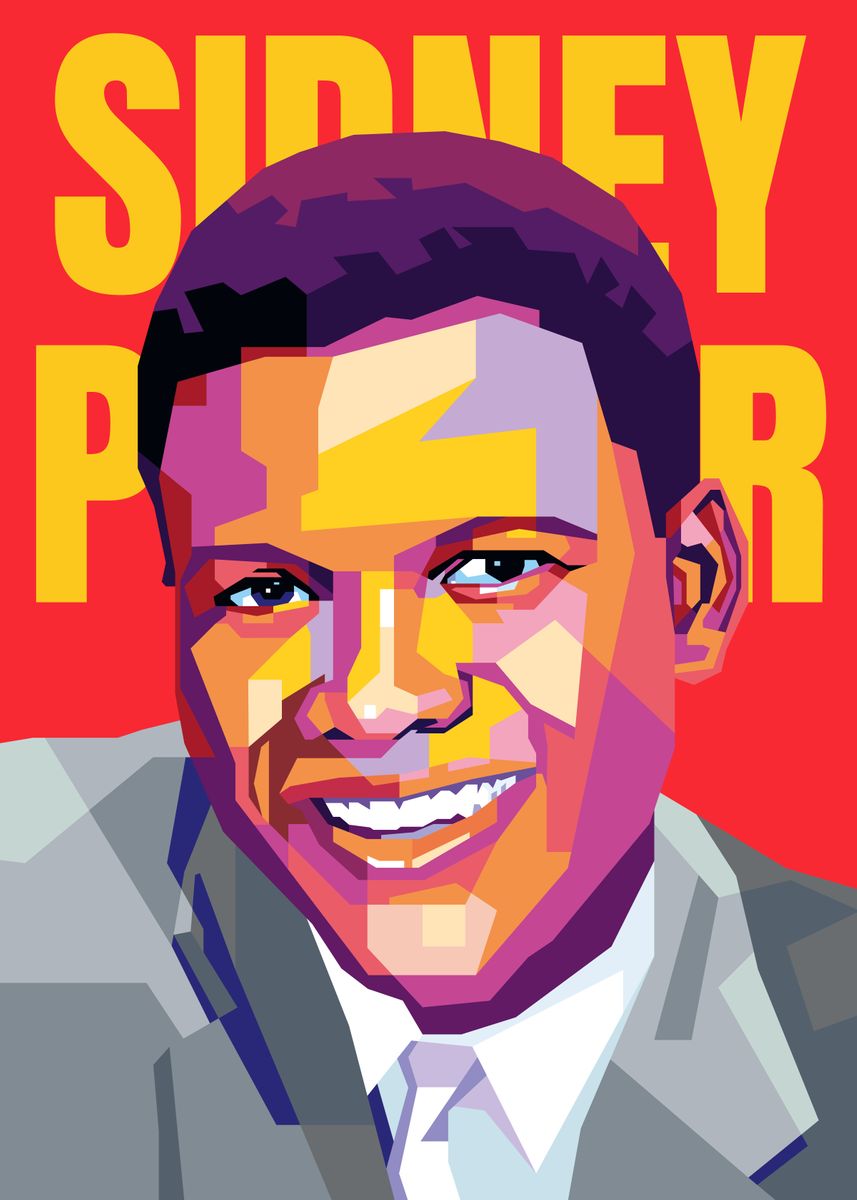 'Sidney Poitier' Poster, picture, metal print, paint by Amila Trending ...