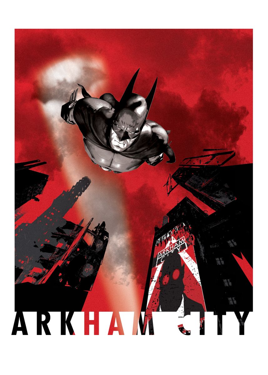'Batman Skydive' Poster, picture, metal print, paint by DC Comics ...