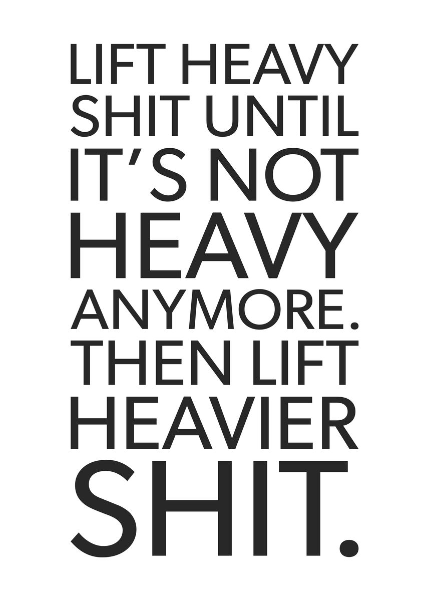 'Lift Heavy' Poster, picture, metal print, paint by CHAN | Displate