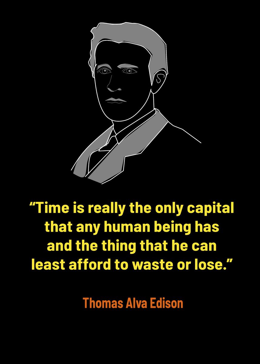 'Quotes Thomas Alva Edison' Poster, picture, metal print, paint by ...