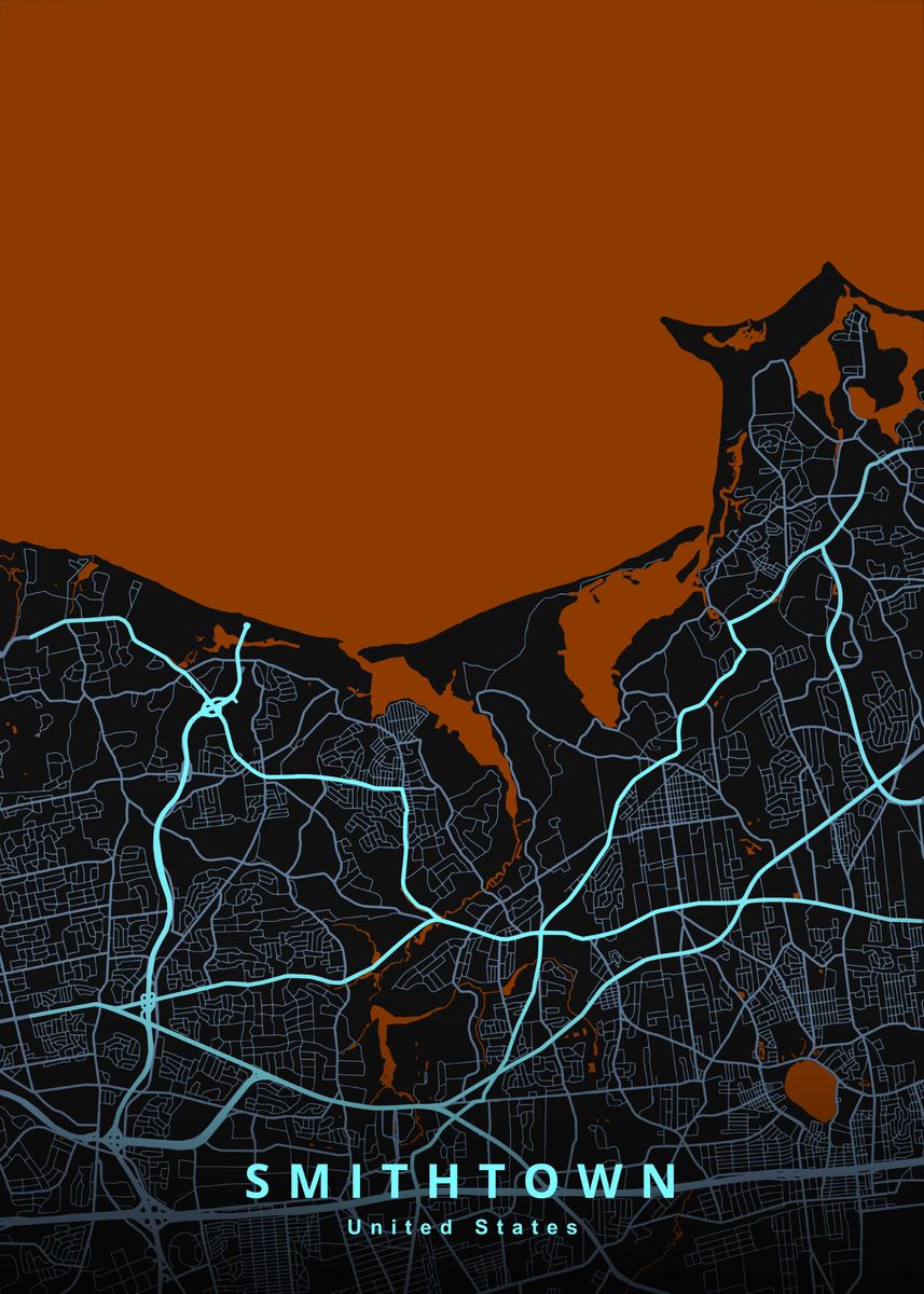 'Smithtown' Poster, picture, metal print, paint by Deeo | Displate