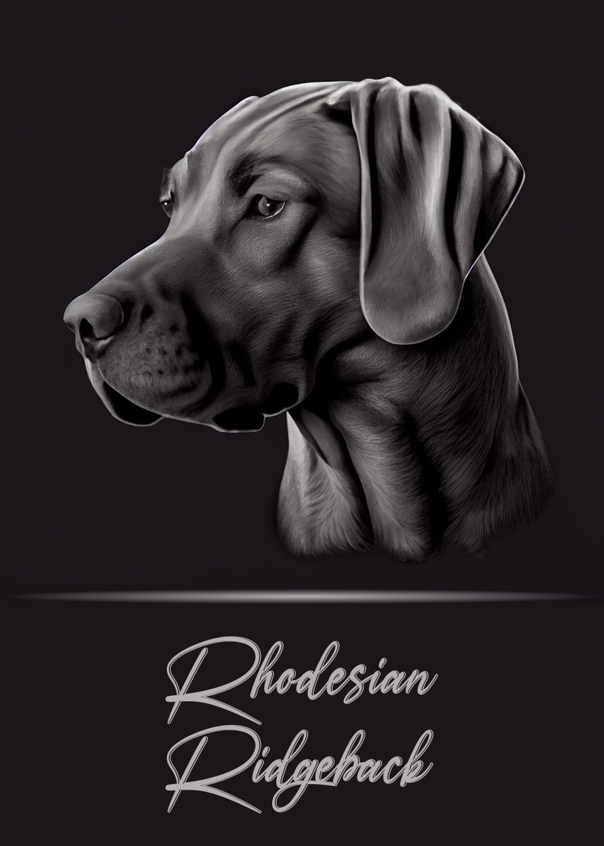 'Rhodesian Ridgeback' Poster, picture, metal print, paint by Artistic ...
