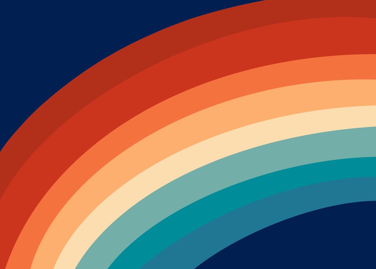 'Retro Rainbow 1' Poster by Anita's & Bella's Art | Displate