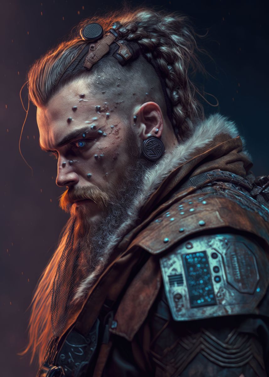 'Cyberpunk Baldr' Poster, picture, metal print, paint by Sunrise Game ...