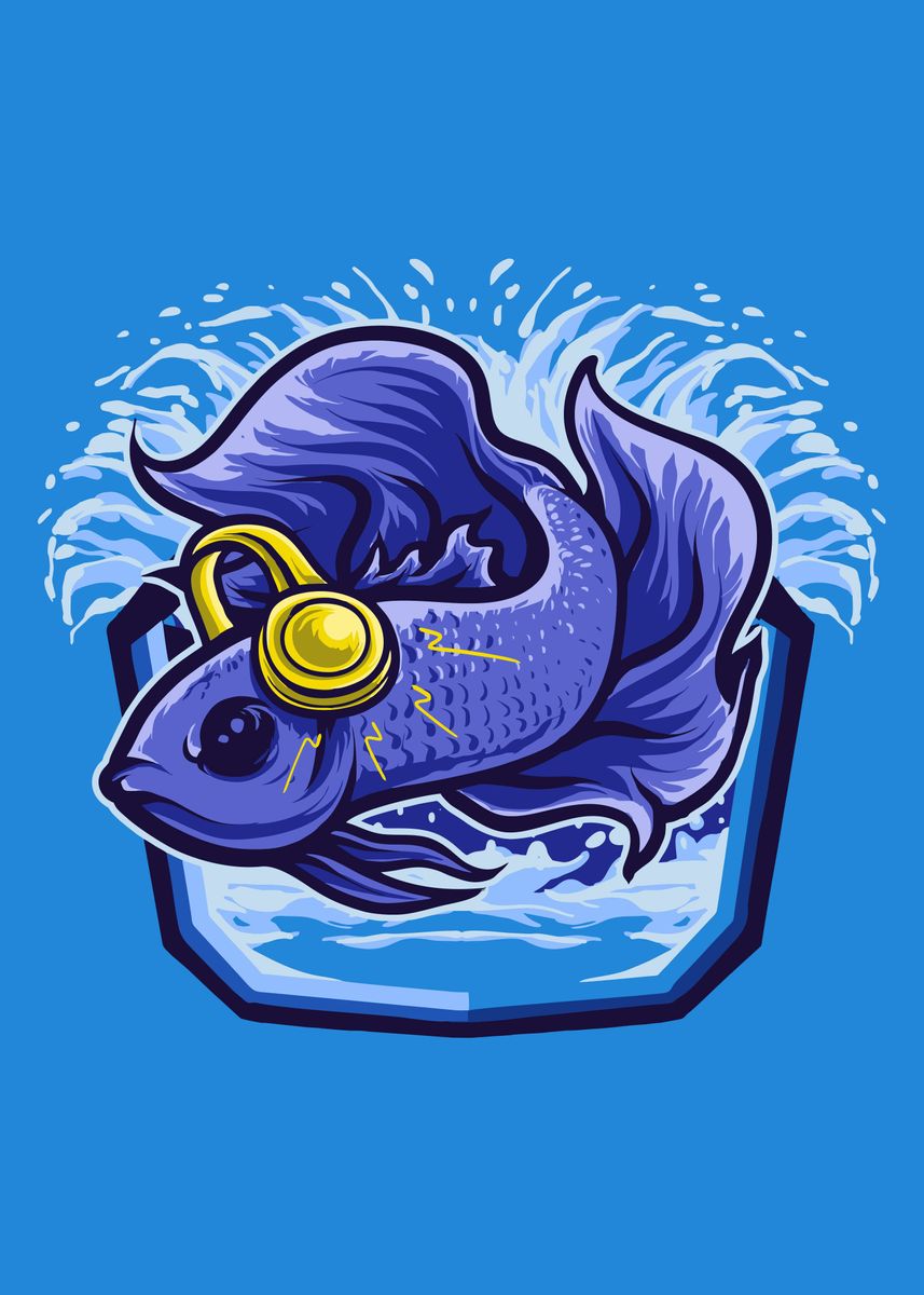 'Betta fish music' Poster by Tran Duc Hieu | Displate