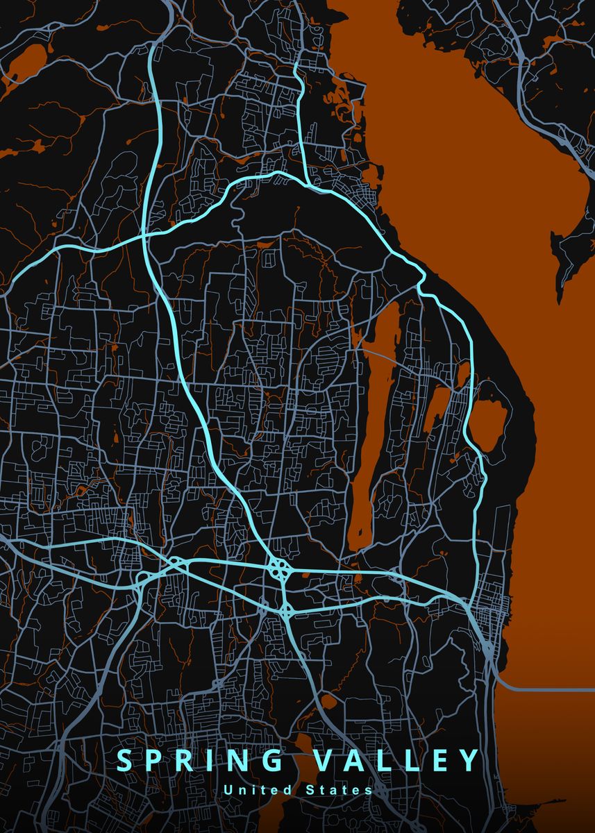 'Spring Valley' Poster, picture, metal print, paint by Deeo | Displate