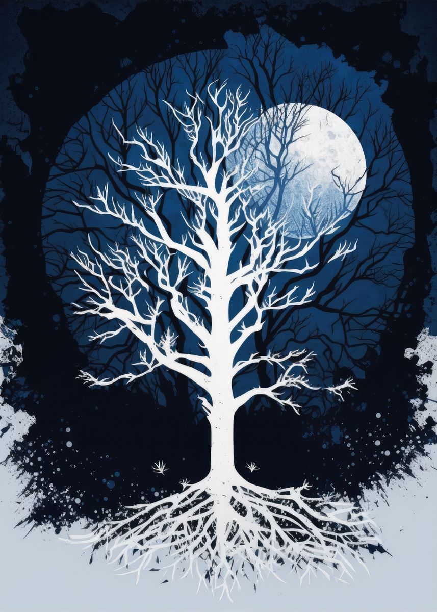 'Tree Minimalistic Modern' Poster, picture, metal print, paint by ...