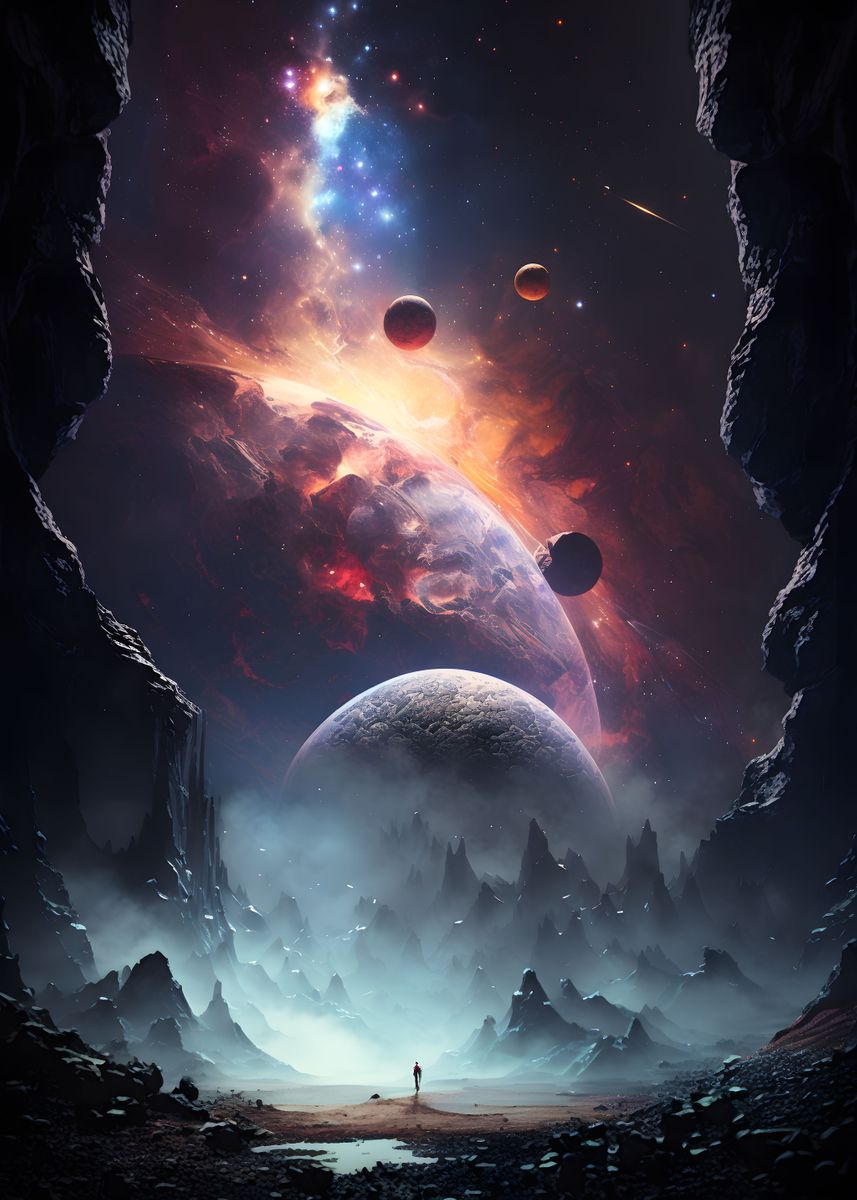 'Galaxy far away' Poster, picture, metal print, paint by ...