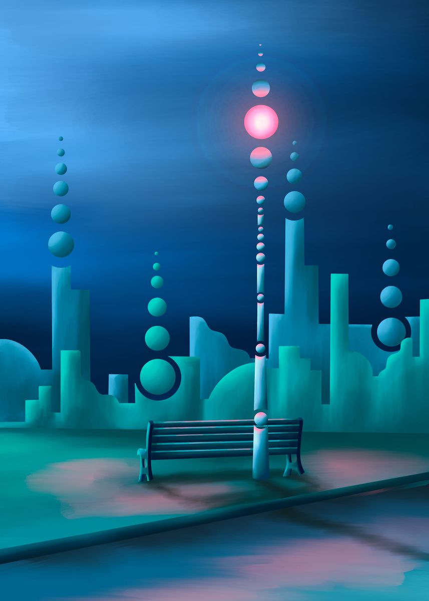 'A surreal view' Poster, picture, metal print, paint by illustrindia ...