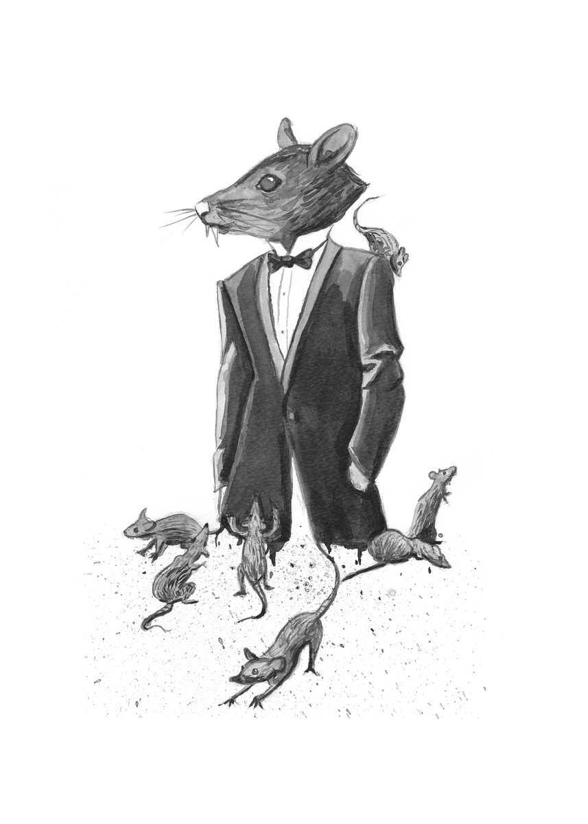 'Vampire Rat Scurry' Poster, picture, metal print, paint by Matt Wood ...