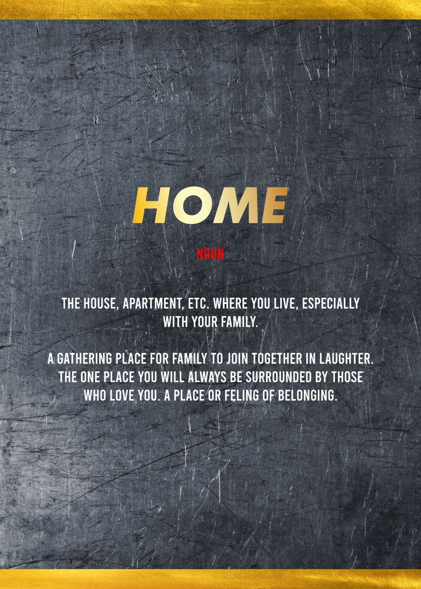 'home' Poster, picture, metal print, paint by Exclusive posters Metal ...