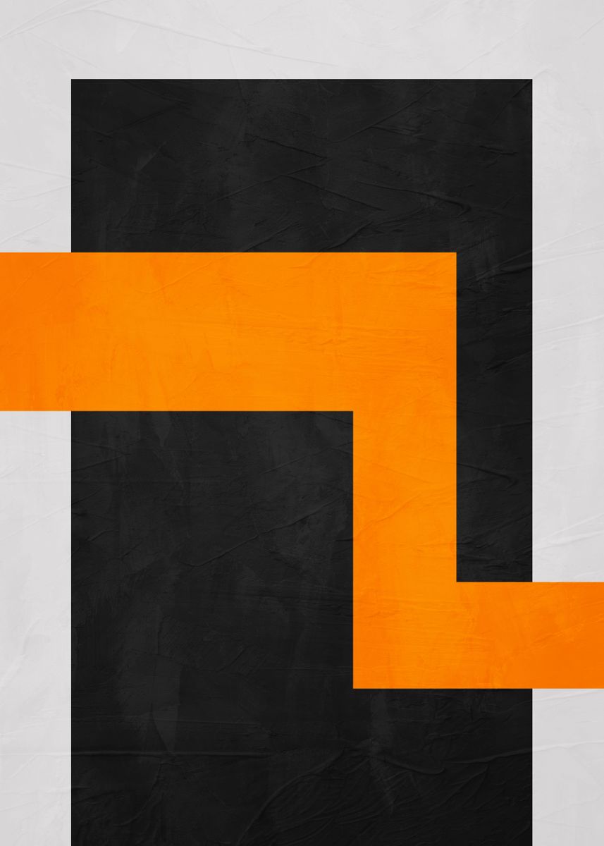 'GEOMETRIC ABSTRACT 722C' Poster, picture, metal print, paint by ...