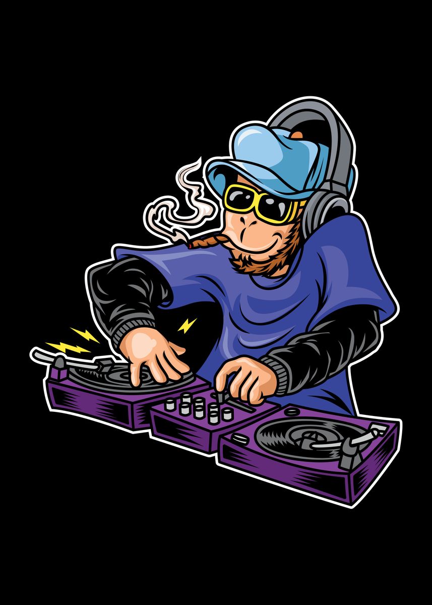 'Rap Monkey 12' Poster, picture, metal print, paint by hendra pratama ...