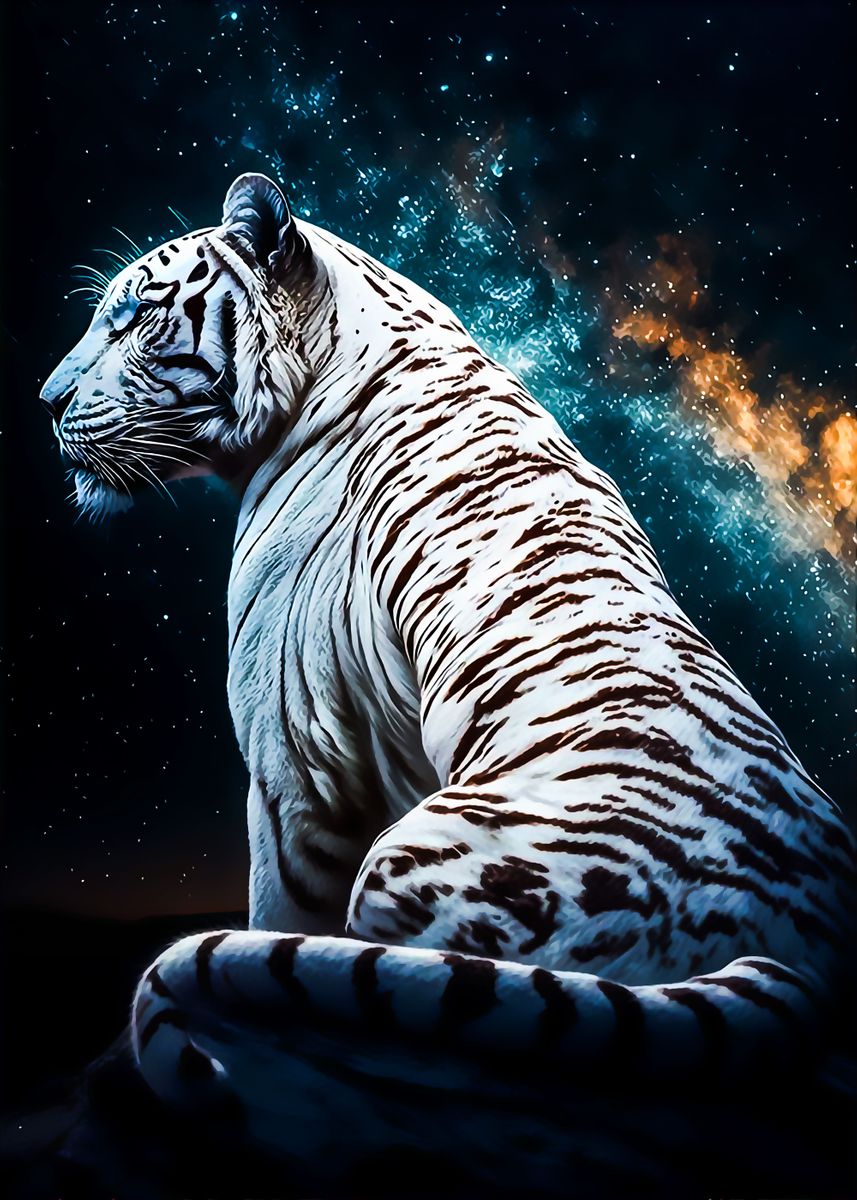 'Tiger' Poster, picture, metal print, paint by Tiker Arts | Displate