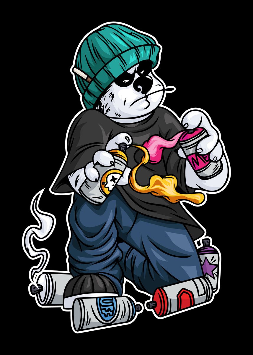 'Rap Panda 02' Poster by hendra pratama | Displate