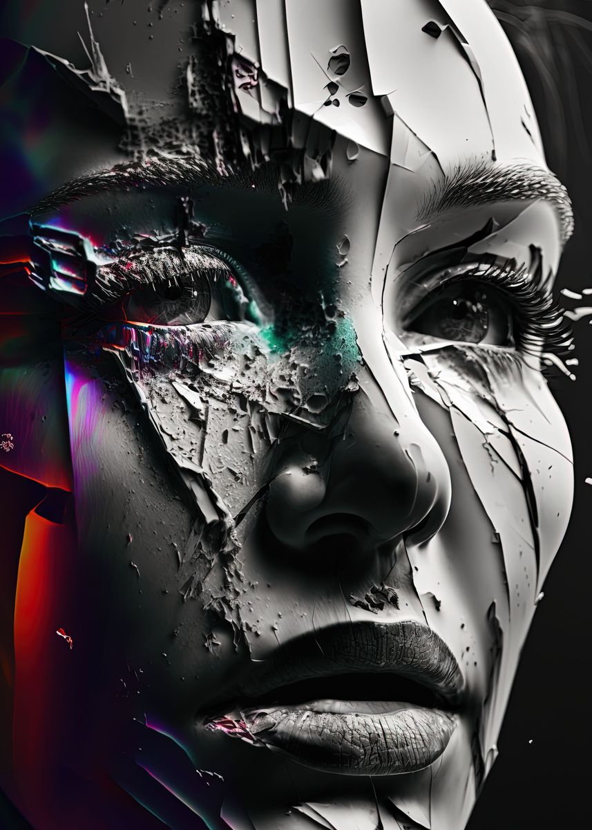 'Dystopian Girl' Poster, picture, metal print, paint by Joseph Harper ...