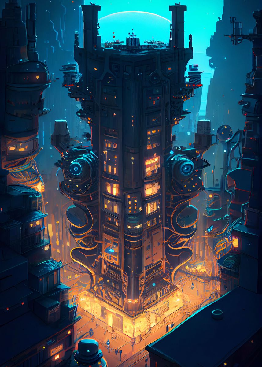 'Junction' Poster, picture, metal print, paint by Polymath Prints ...